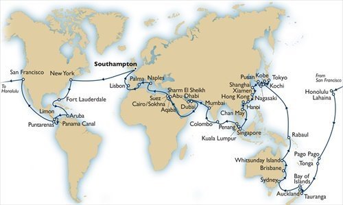 Cruzeiros Volta ao Mundo, como são, onde começam, quantos dias?